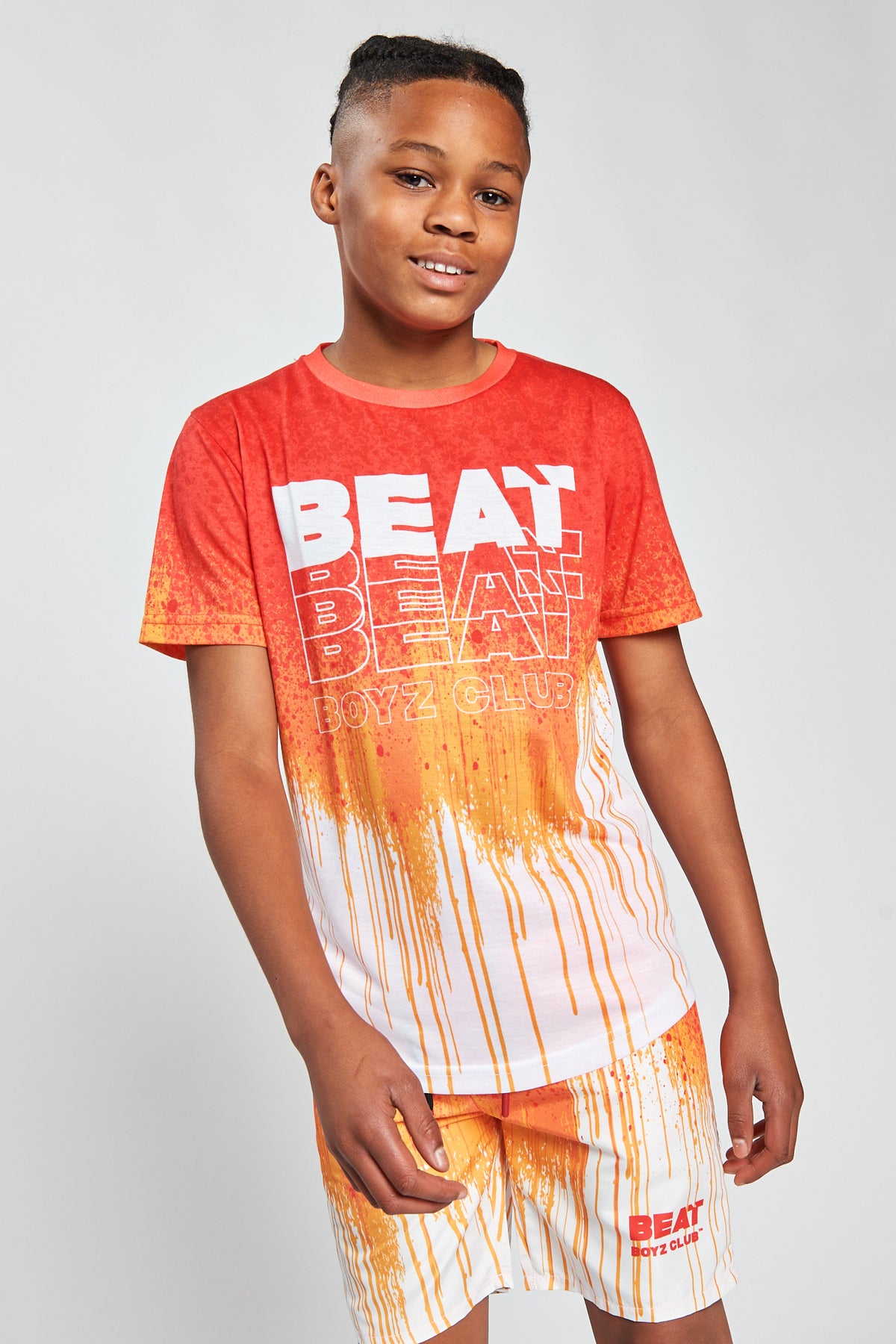 Drippy T Shirt | Boys Orange Sublimated Print Tee | Kids Clothes ...