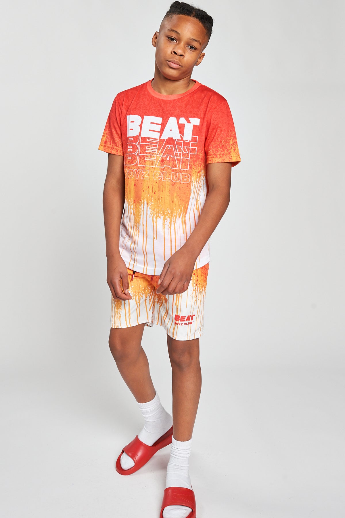 Drippy T Shirt | Boys Orange Sublimated Print Tee | Kids Clothes ...