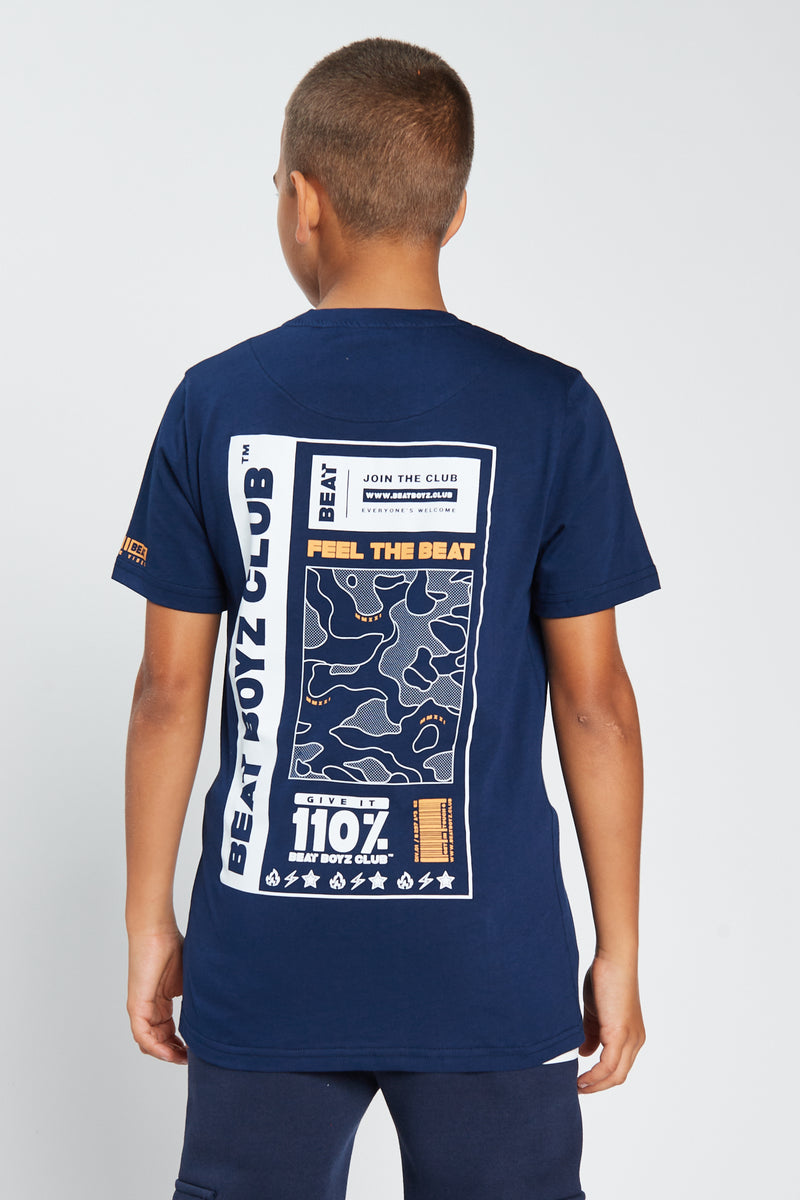 Flyer T-Shirt | Boys Navy Logo Tee | Kids Clothes & Streetwear – Beat ...